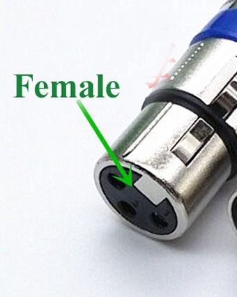 Full Metal 3-Way / 3-Pin Cannon XLR Male/Female Plug With Ring for ...