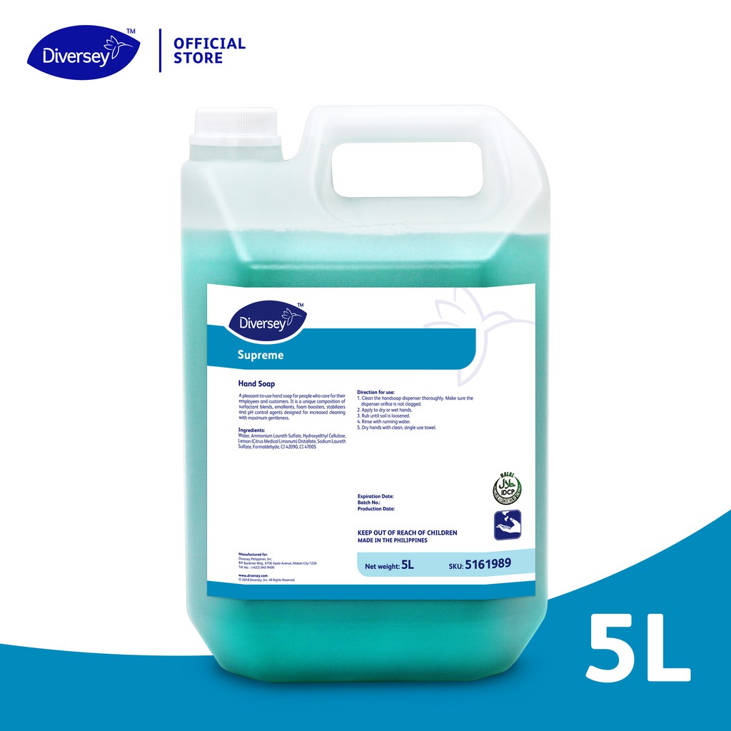 Diversey Supreme Liquid Hand Soap 5L | Lazada PH