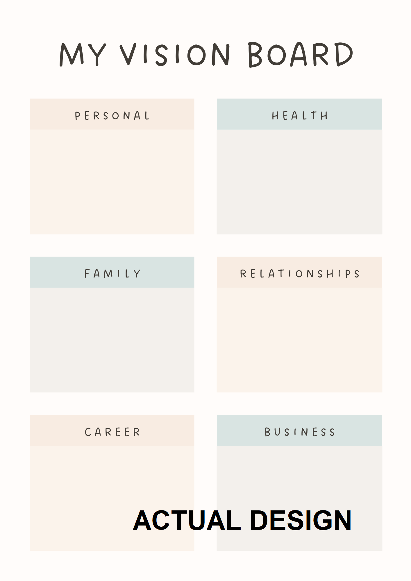 My Vision board Laminated A4 Size Chart Organizer Stuff | Lazada PH