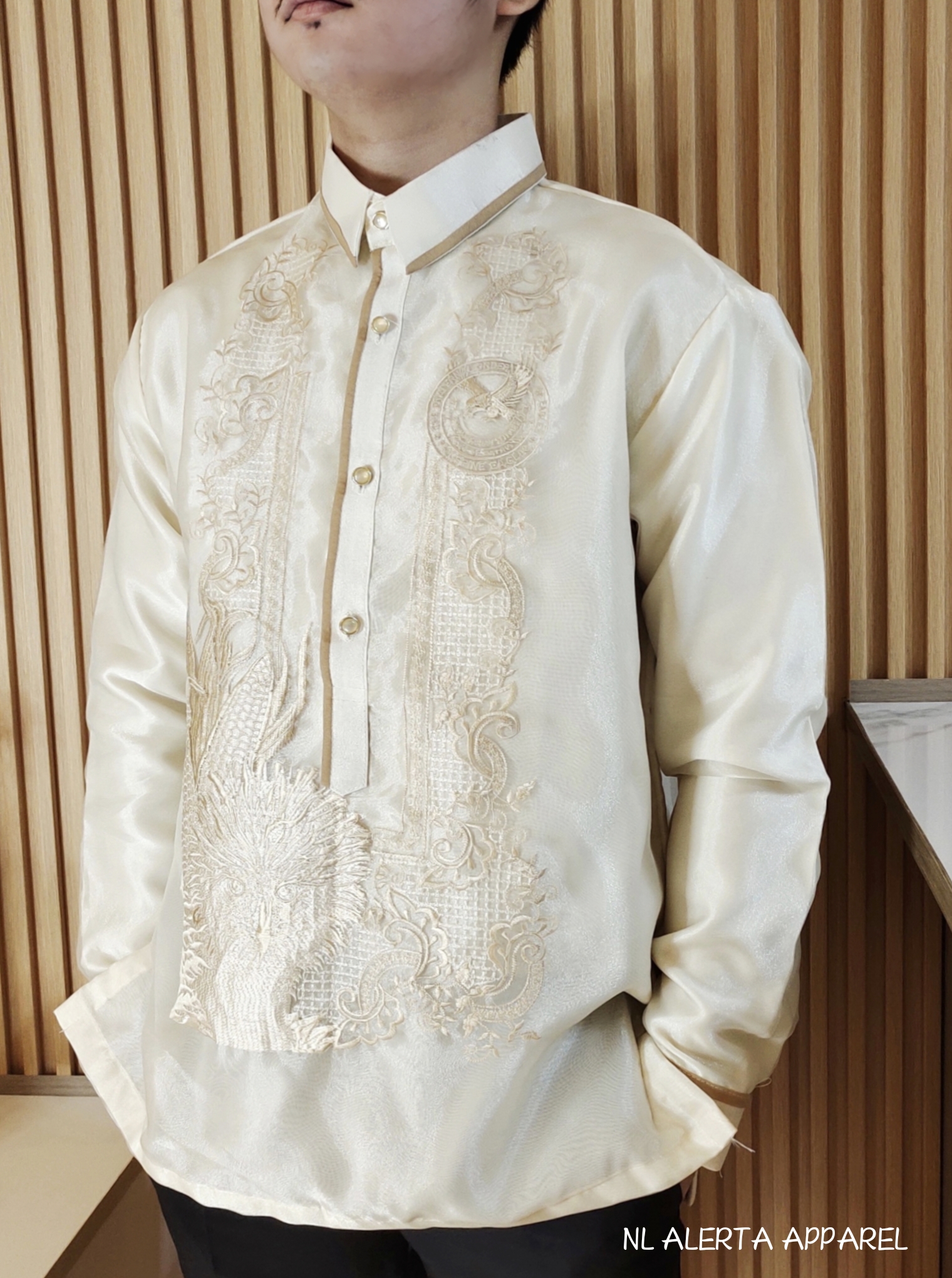 EAGLE BARONG FOR MEN PURE EMBROIDERED TAGALOG BARONG | Lazada PH