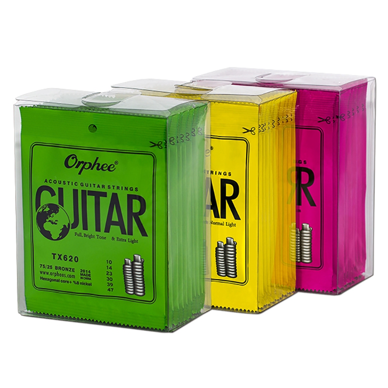 Orphee 10 Set 6Pcs/Set Guitar String TX620 String Super Light Acoustic ...