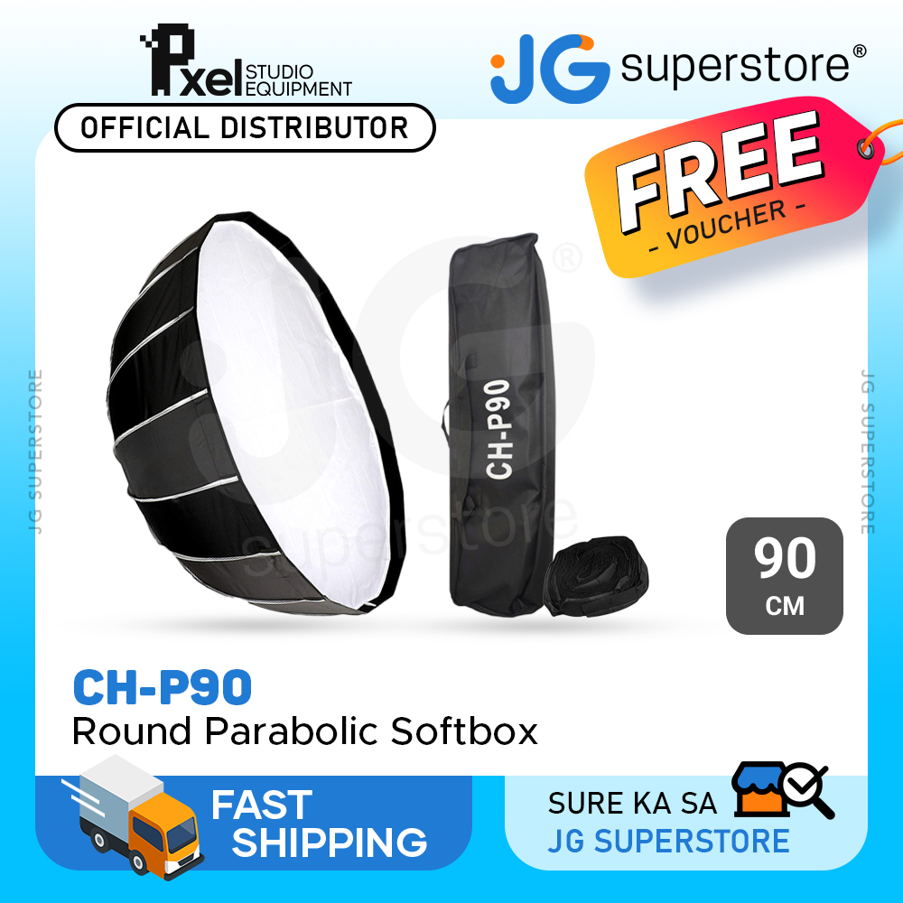 Pxel CH-P90 90cm Round Parabolic Softbox with Honeycomb Grid, Front ...