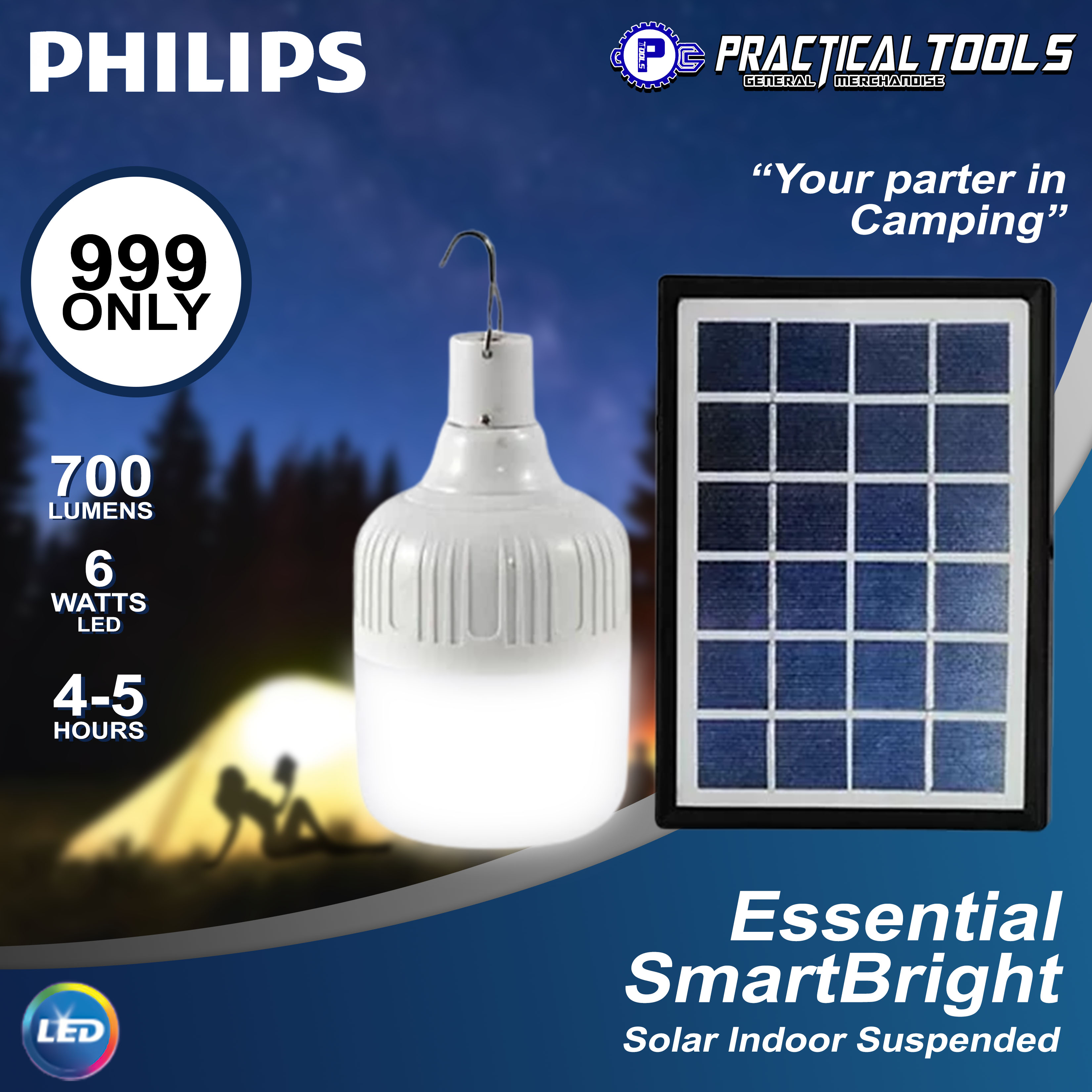 PHILIPS ESSENTIAL SERIES SMARTBRIGHT SOLAR INDOOR SUSPENDED | Lazada PH