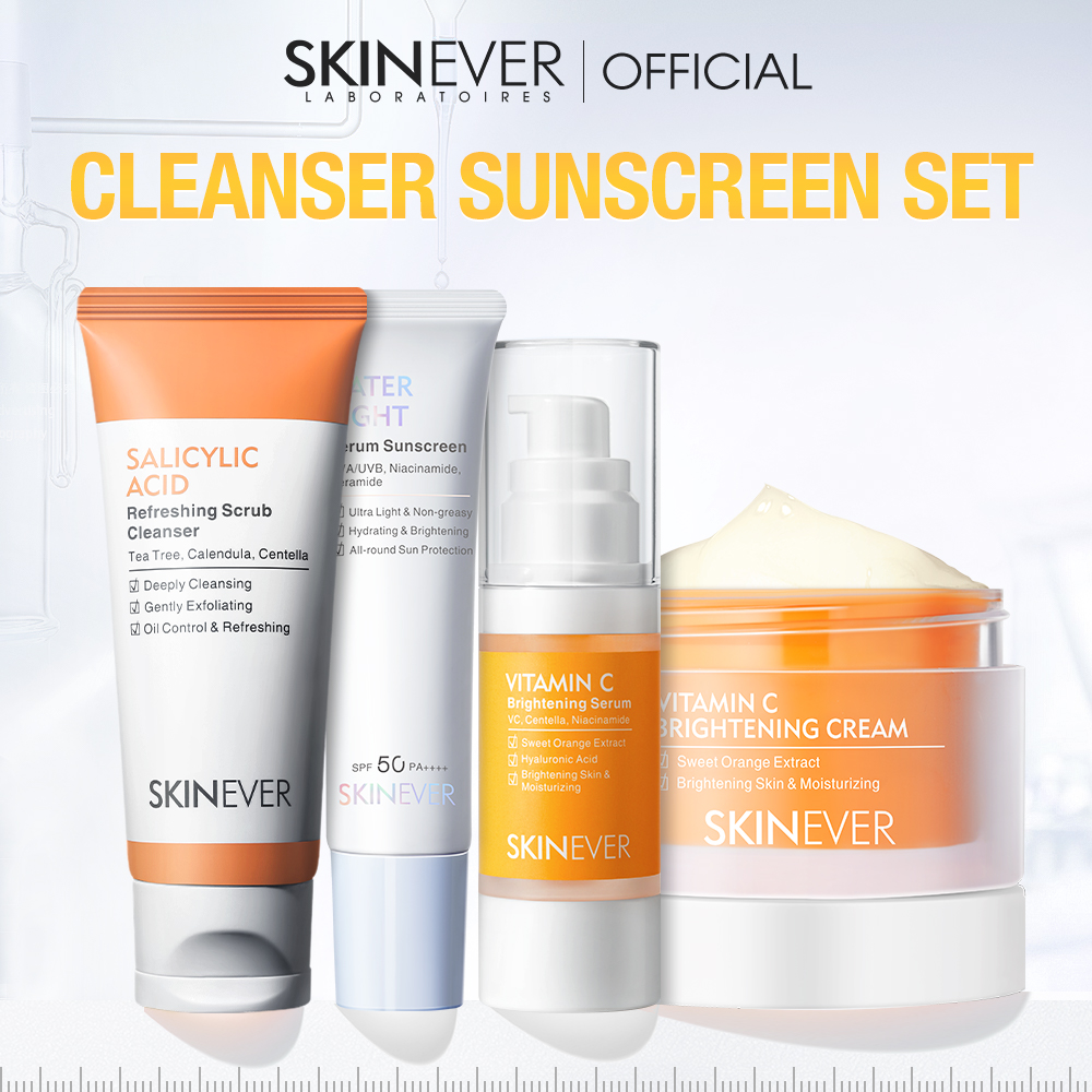 SKINEVER Salicylic Acid Whitening Facial Cleanser Moisturizing SPF50 ...
