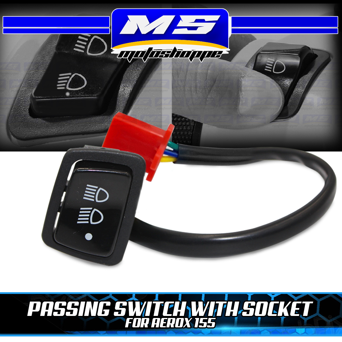 PASSING SWITCH WITH SOCKET-MOTOSHOPPE | Lazada PH