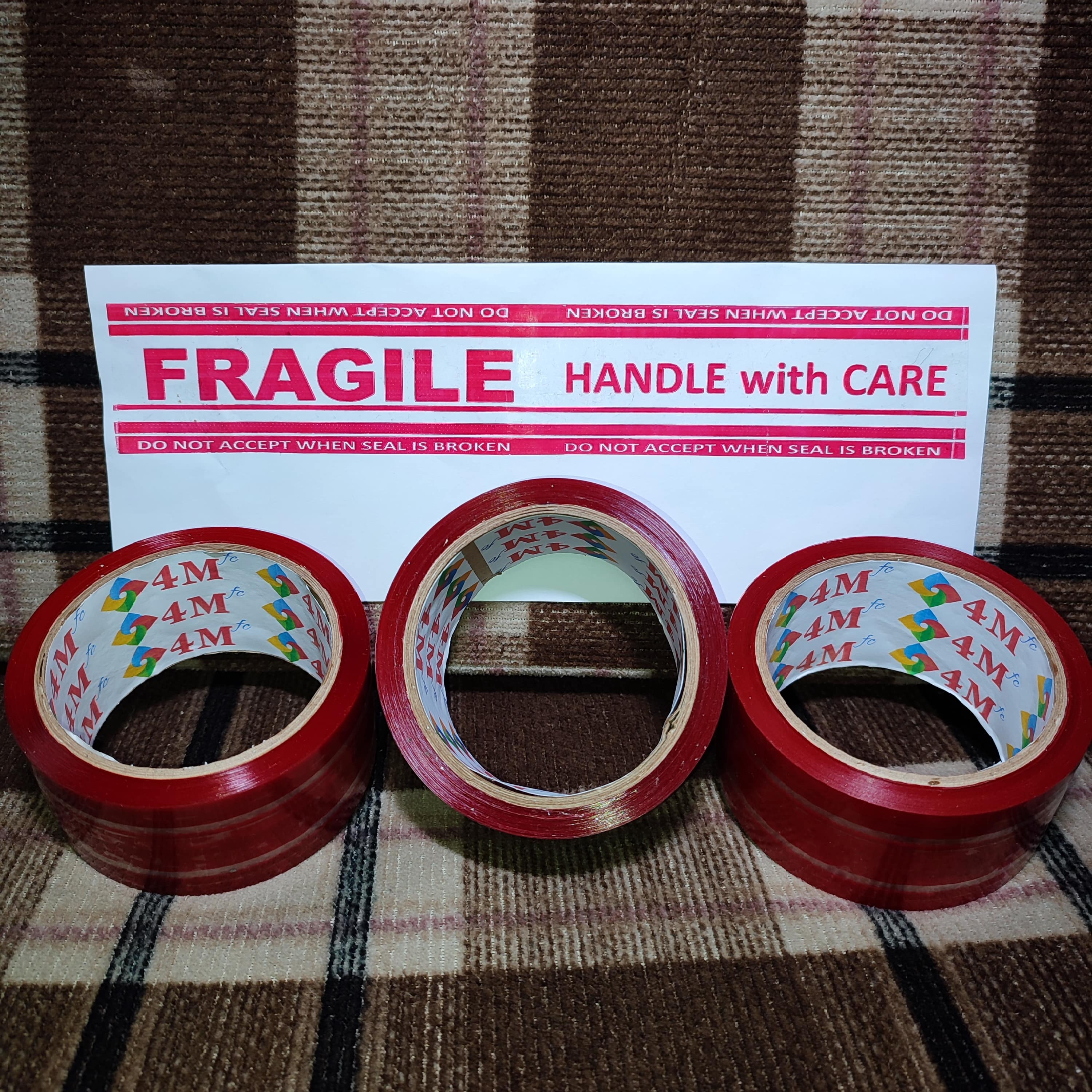 4MFC Fragile Tapes 48mm x 50 meters Printed OPP tape for packaging and ...