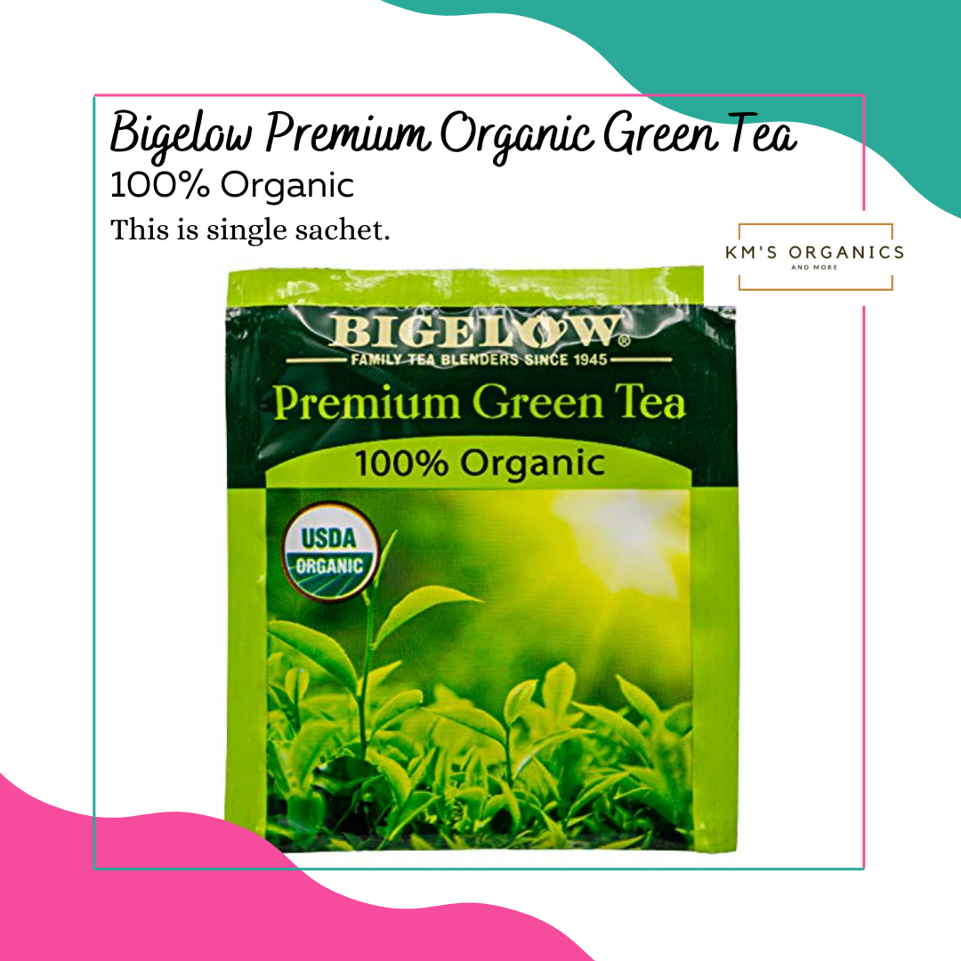 Bigelow 100% Premium Organic Green Tea - single serve sachet teabag ...