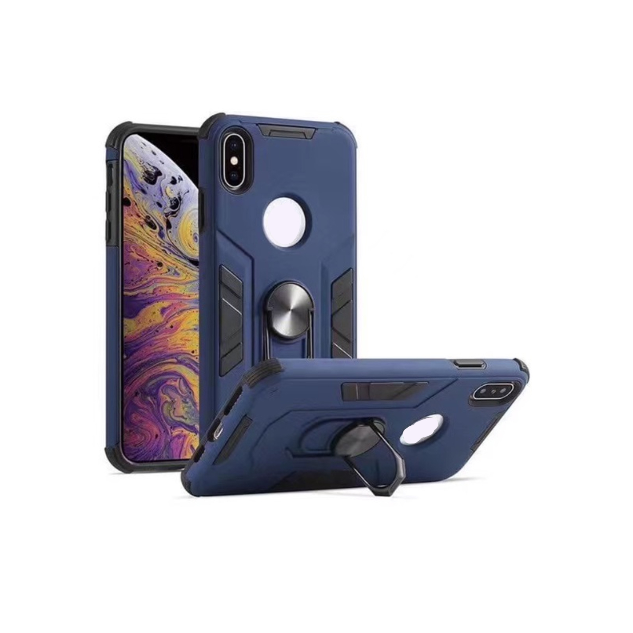 Itel A57 Armor Shockproof Metal Ring Holder Cover Phone Case/King Case ...