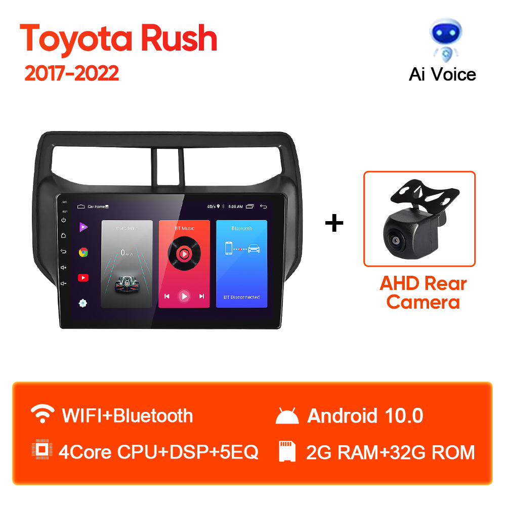 JIUYIN 9 inch Android Head Unit for Toyota Rush 2017-2022 8-Core 4-Core ...