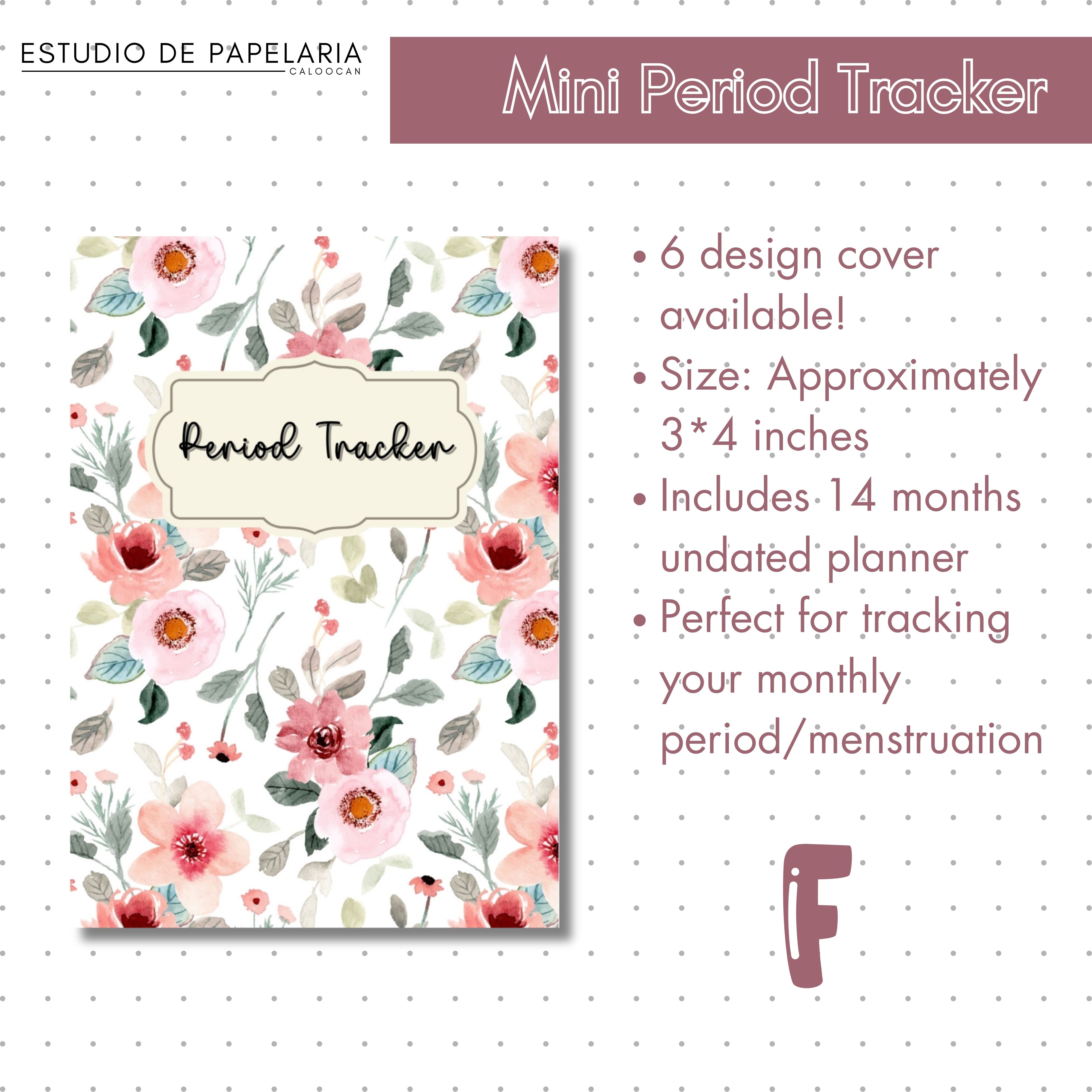 Estudio | Mini Period Menstruation Tracker Planner | Lazada PH