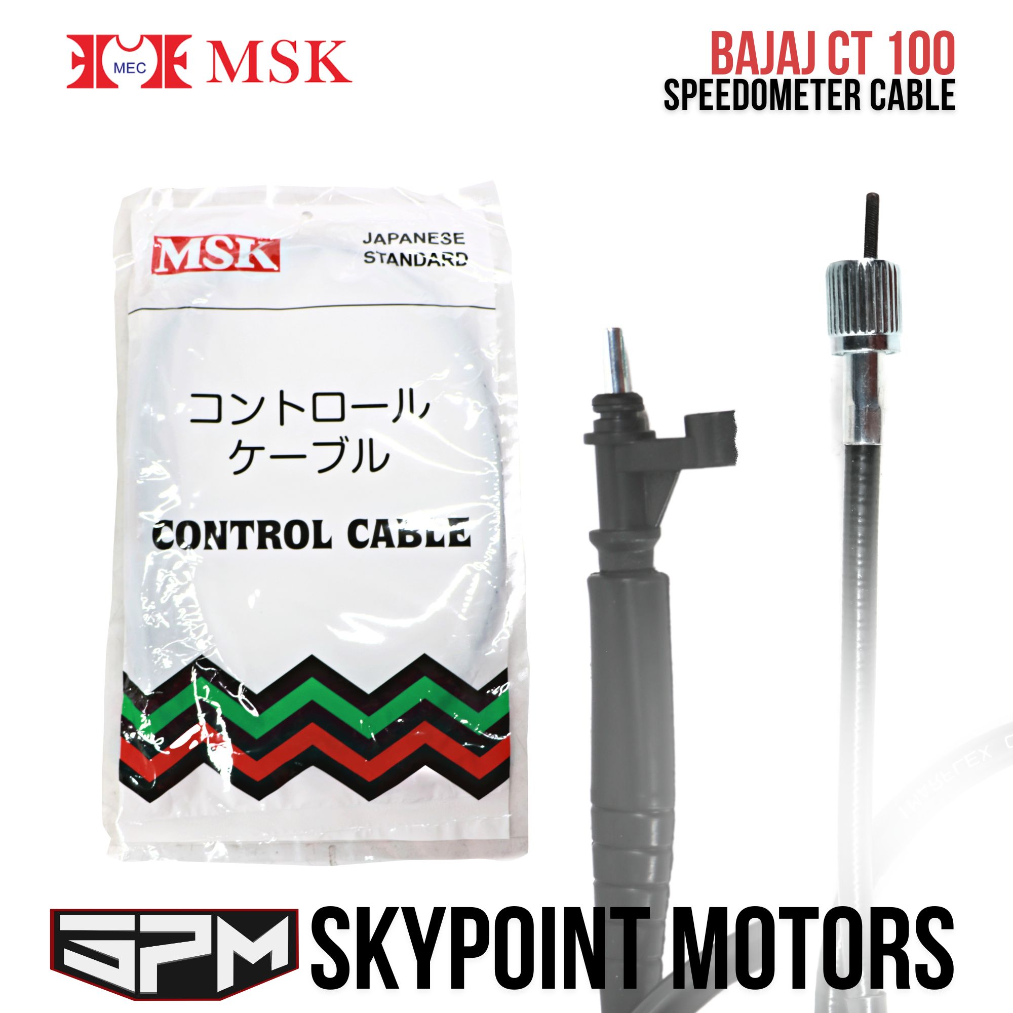 MSK Speedometer Cable for Kawasaki Bajaj CT100 (9707-061) | Lazada PH