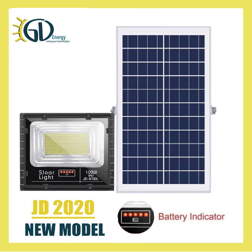 Solar Light 100W JD 8800L Flood Light Street Light Outdoor Waterproof ...
