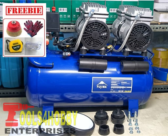 FUJIMA JAPAN 50L Air Compressor Oil Free Noise Less 2HP 1500W OFJ-50 ...