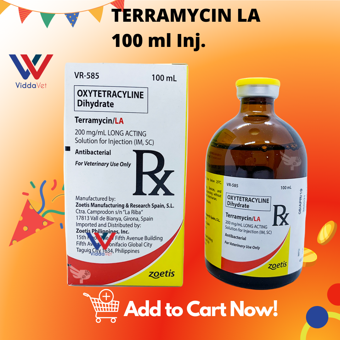 Viddavet - Terramycin (100ml) / 1Bottle Terramycin for livestock cow ...