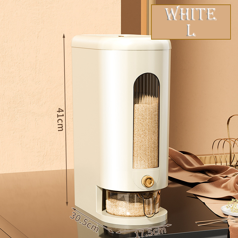 Rice Dispenser Storage Automatic Rice bucket Graduated Plastic Sealed ...