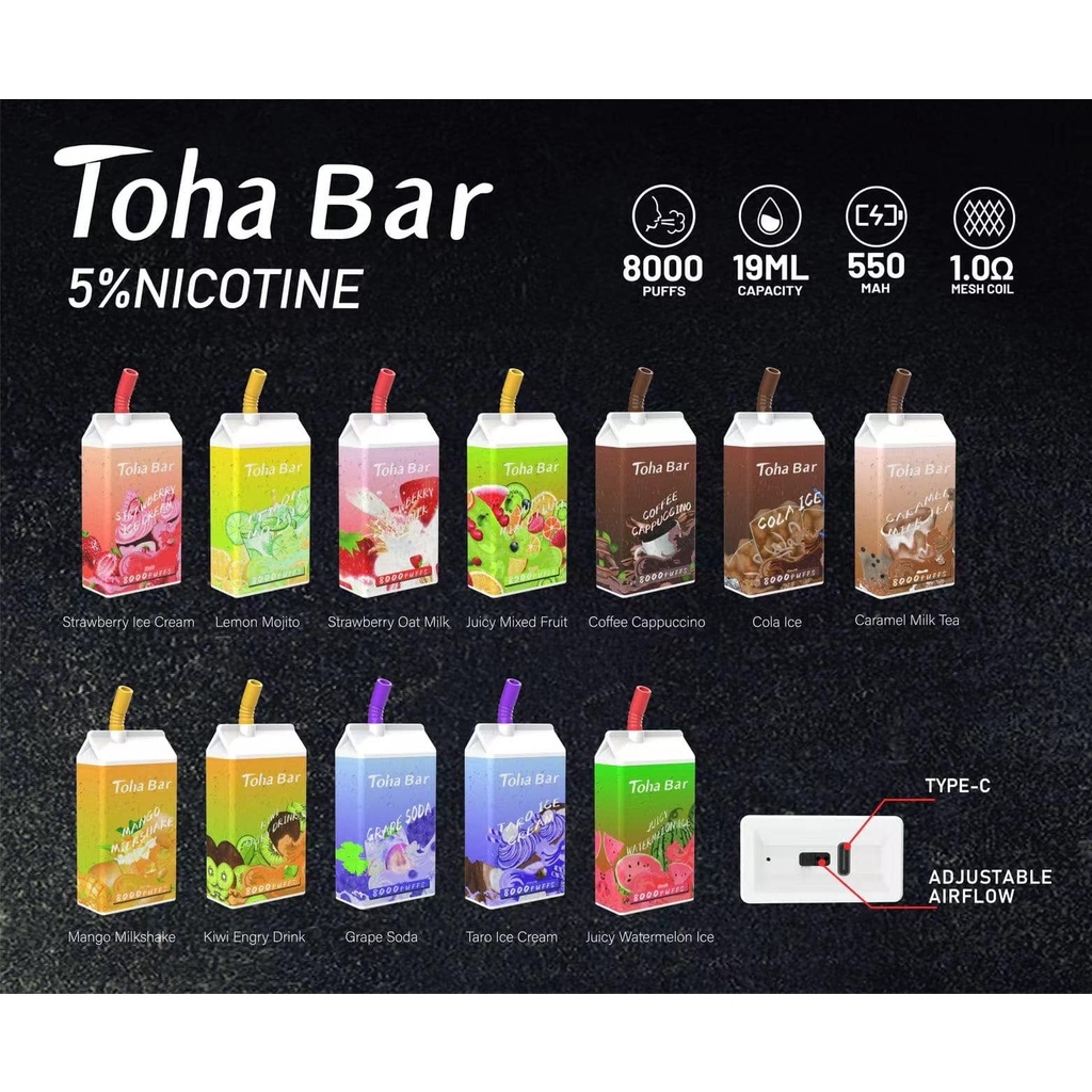 Toha 8000 Drinkbar chargable kit | Lazada PH