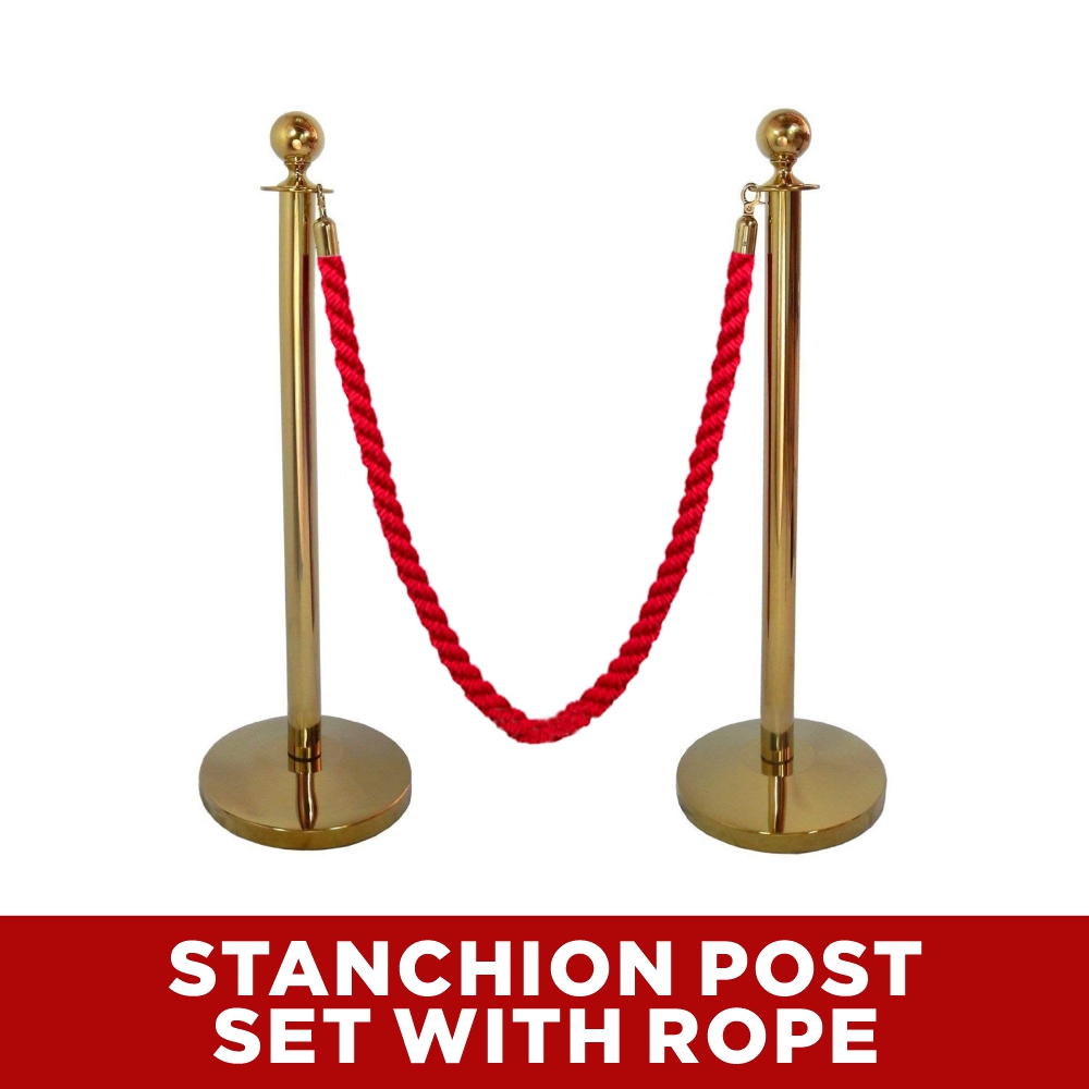 Hotel (STANCHION SET) Stanchion Post 1 SET Railing Stand Crowd Control ...