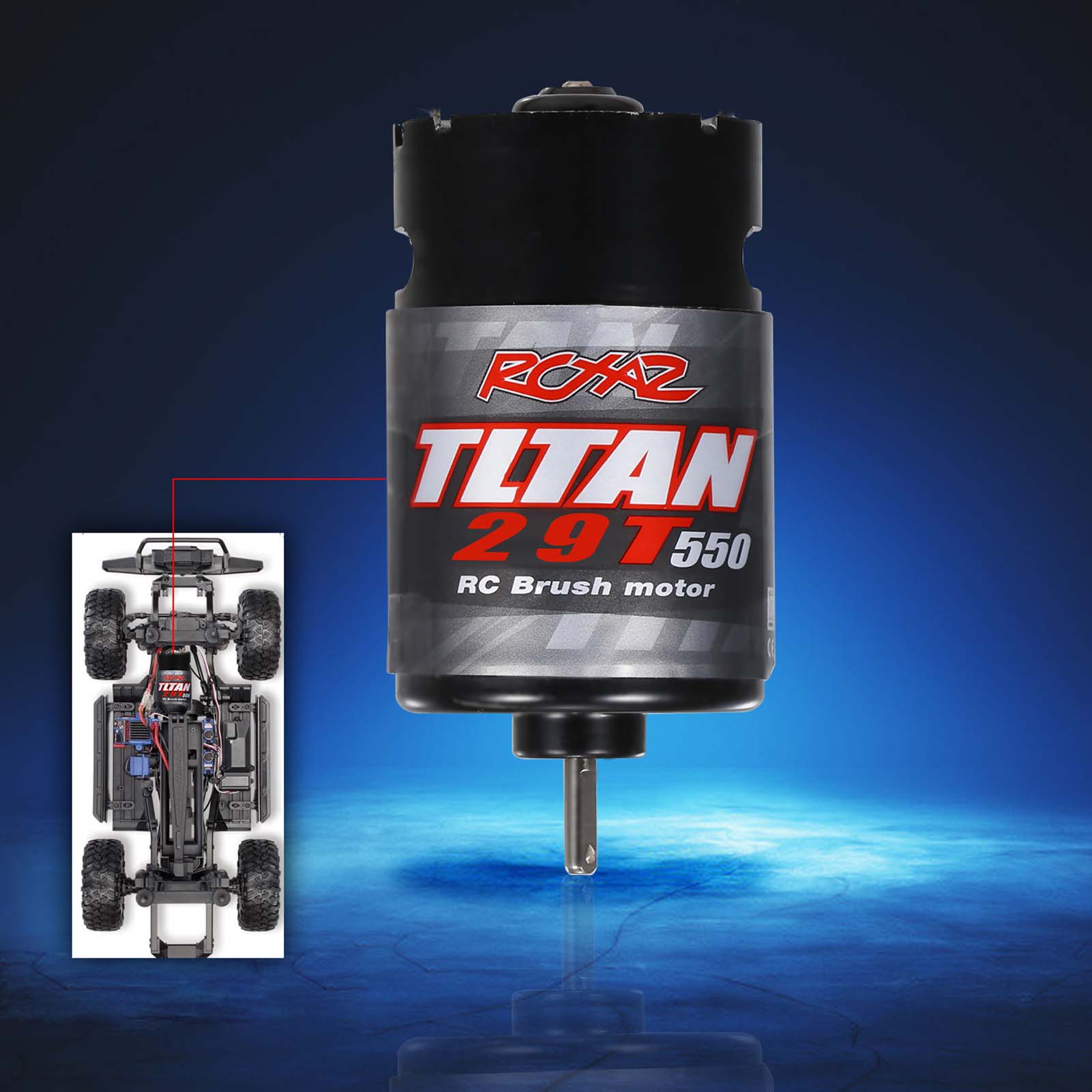 550 29T แปรงมอเตอร์สำหรับ1/10 RC Trail ตีนตะขาบรถ HSP HPI Wltoys ทัน ...