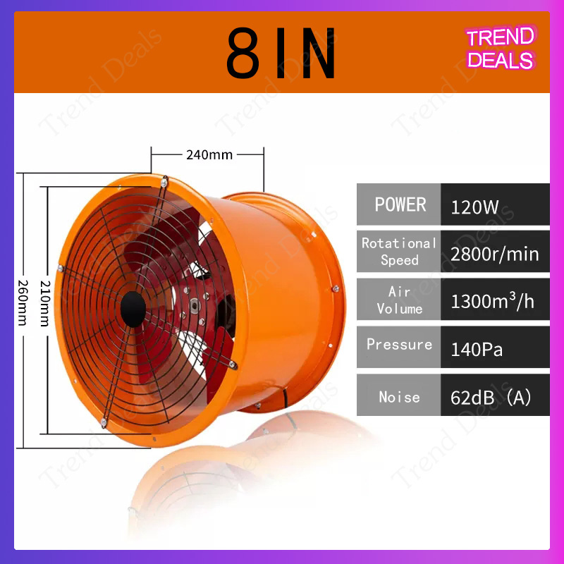 8/10/12/14/16/20IN Axial fan industrial exhaust fan Multiple Sizes high ...