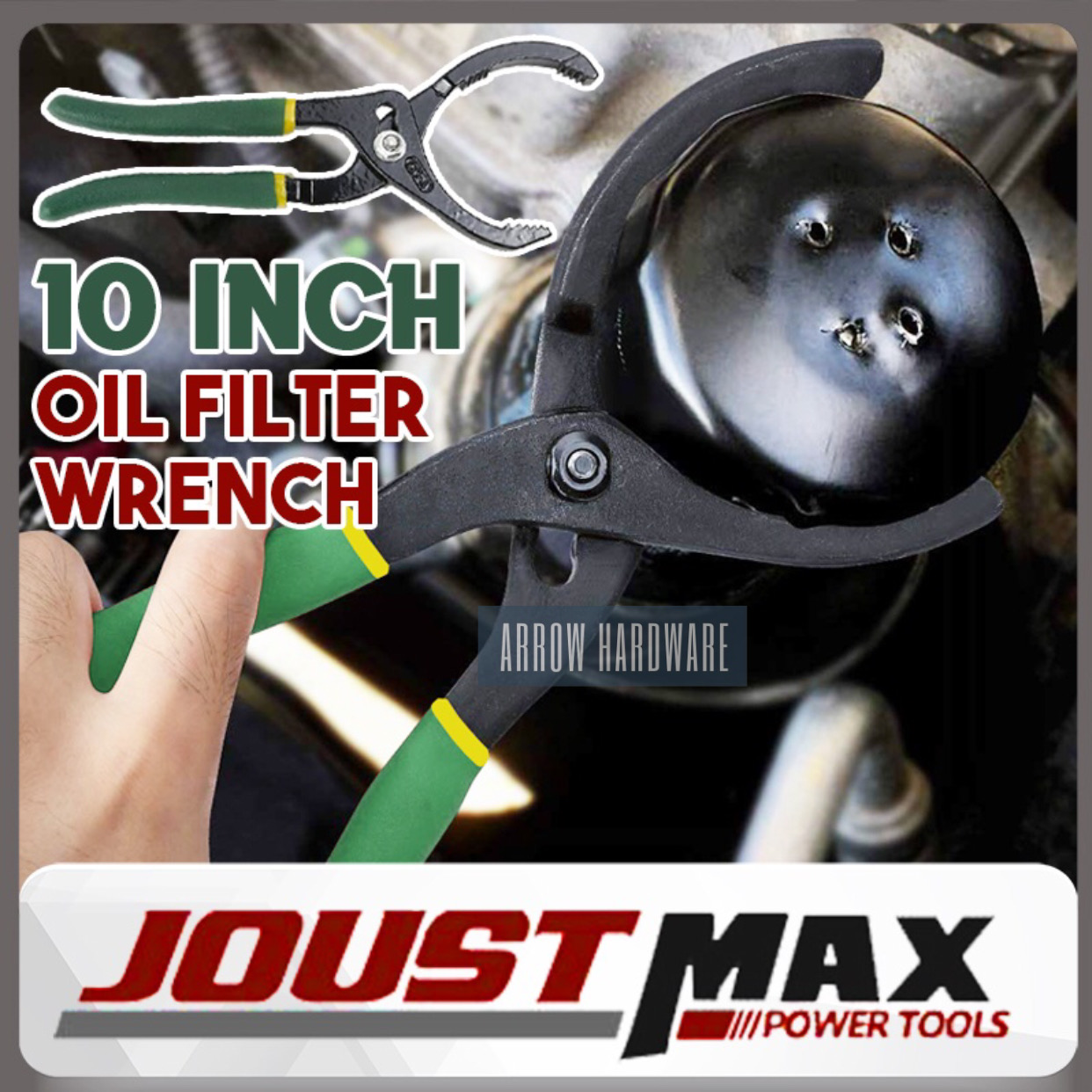 10”/12” Adjustable Oil Filter Plier Wrench Tool Hand Tool Automotive ...