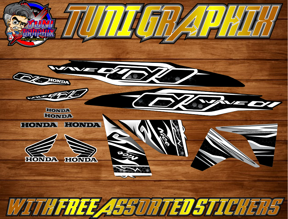 Honda Wave 110 Alpha CX Stock Decals Set W/freeBIES | Lazada PH