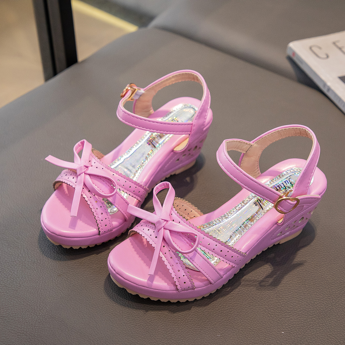 Korean fashion high-heeled sandals for kids girls sandals for kids ...