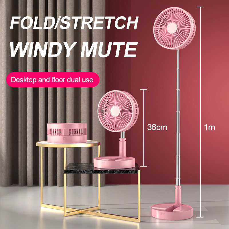 NOXIER 3 In 1 Electric Fan Rechargeable Folding Telescopic USB Charging ...