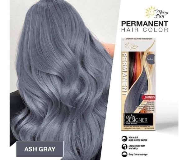 ORIGINAL! Merry Sun Permanent Hair Color ASH GRAY!! | Lazada PH