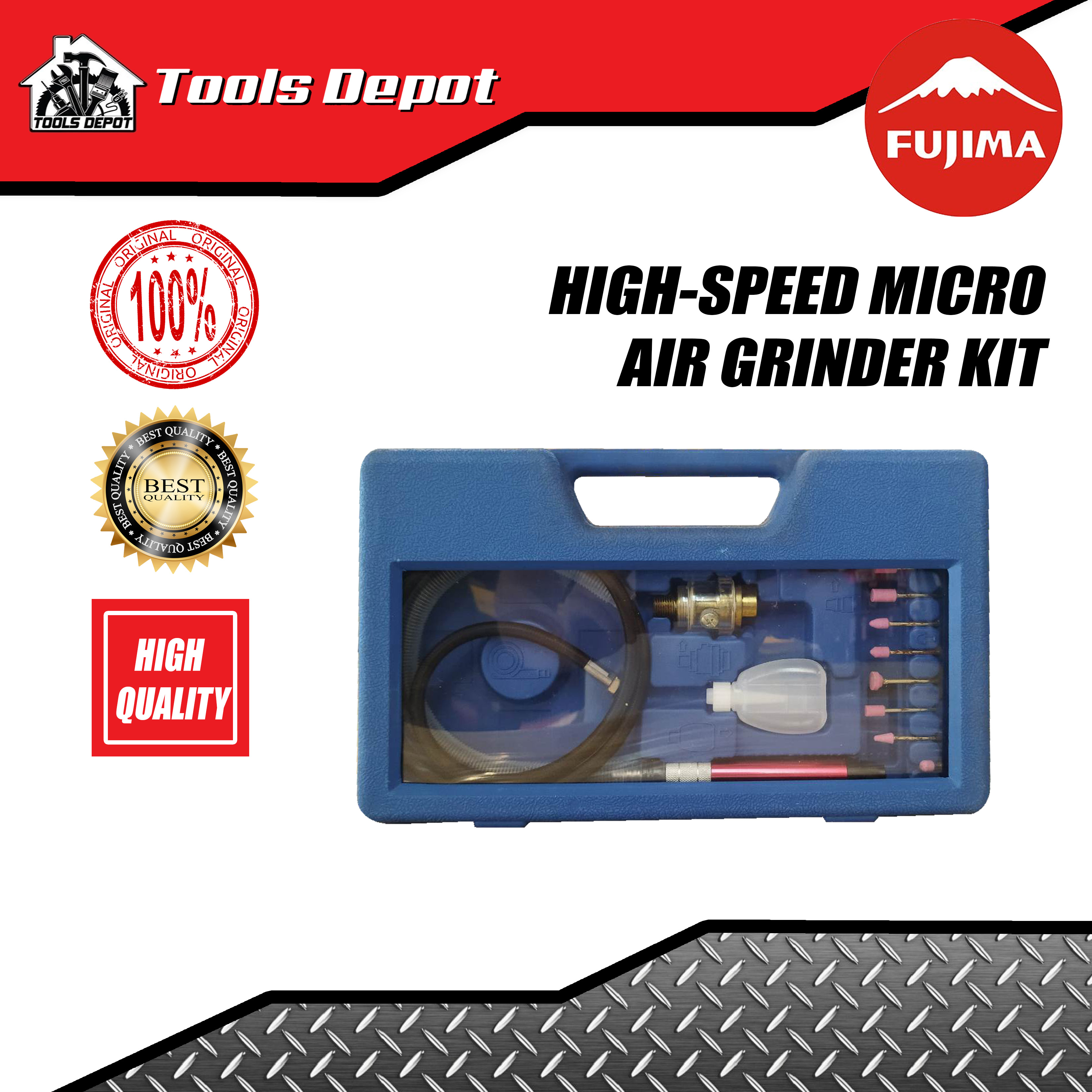 FUJIMA FJ-0T0K HIGH SPEED MICRO AIR GRINDER KIT | Lazada PH