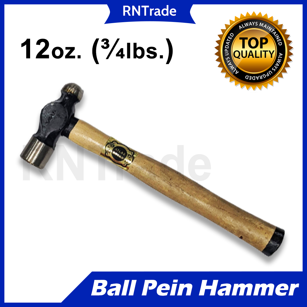 Ball Pein Hammer 12oz (3/4lbs 300g) 32oz (2lbs) Wooden Handle Ball-Peen ...