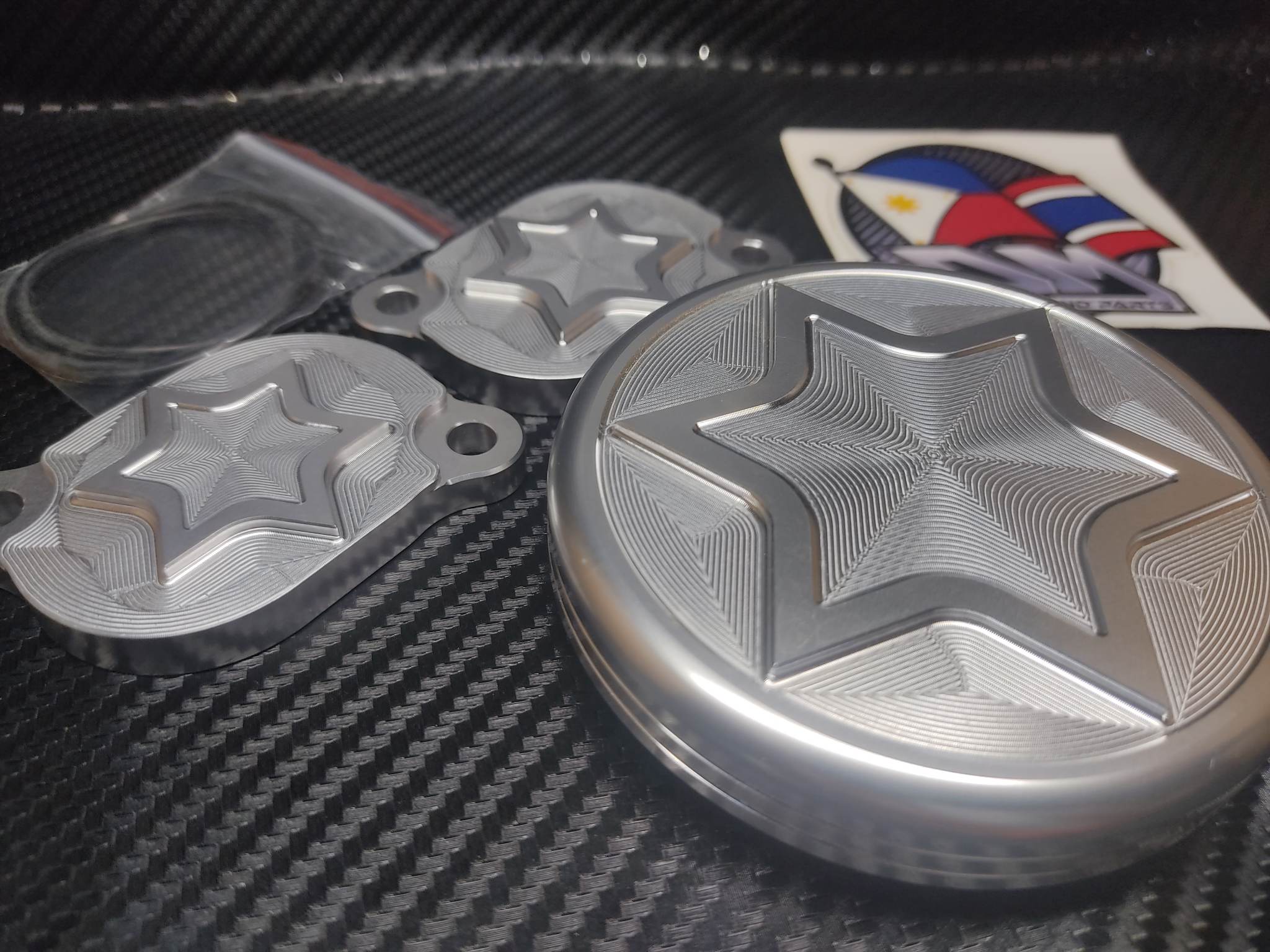 CNC -- Valve tappet and cam gear cover set for WAVE 125 AND XRM 125 ...