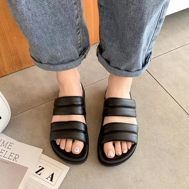 NEW Arrival All Season Two Strap Slippers Korean Fashion Slip Ons ...