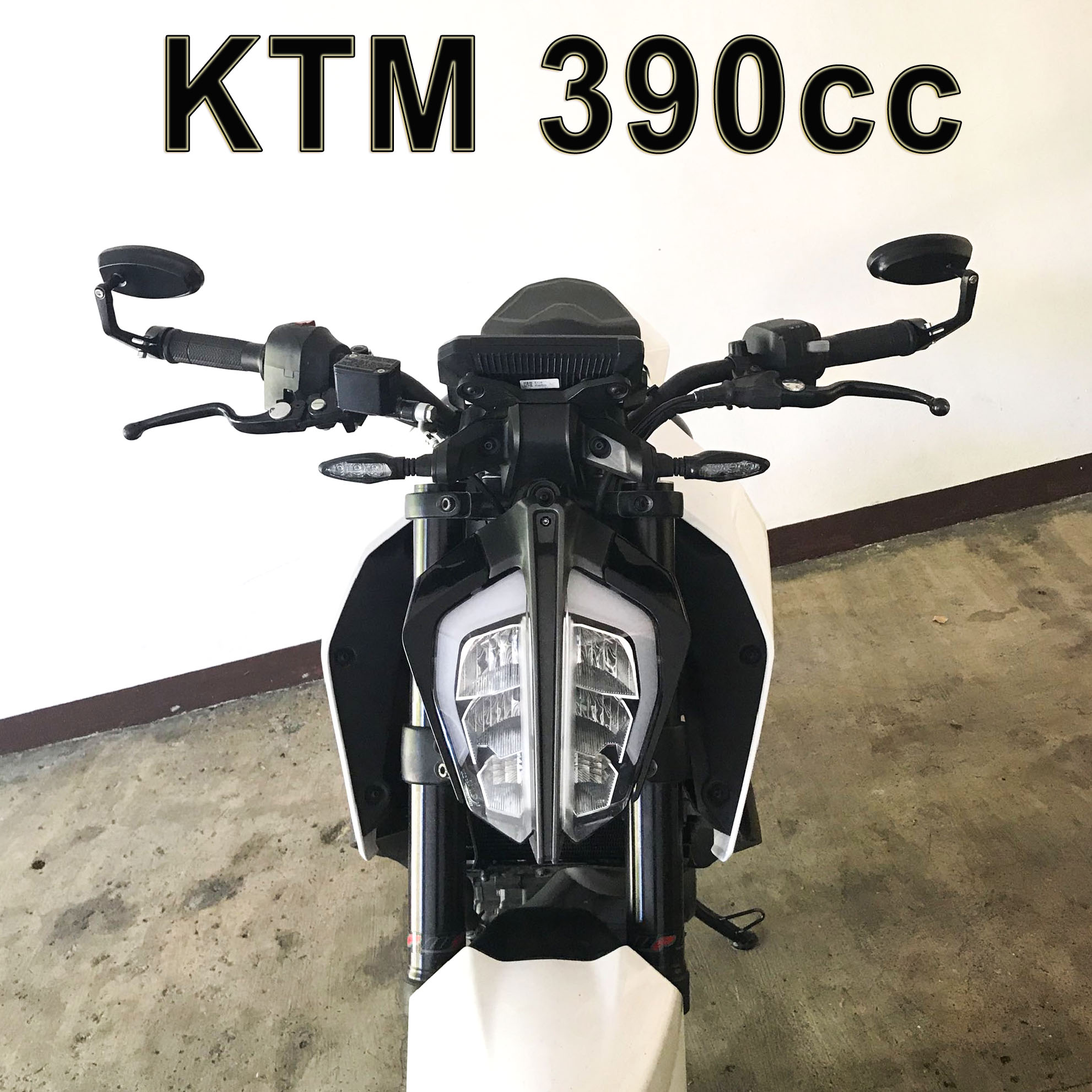 DUKE KTM Motorcycle 7/8" 22mm Handle Bar End Side Mirror Oval Universal ...