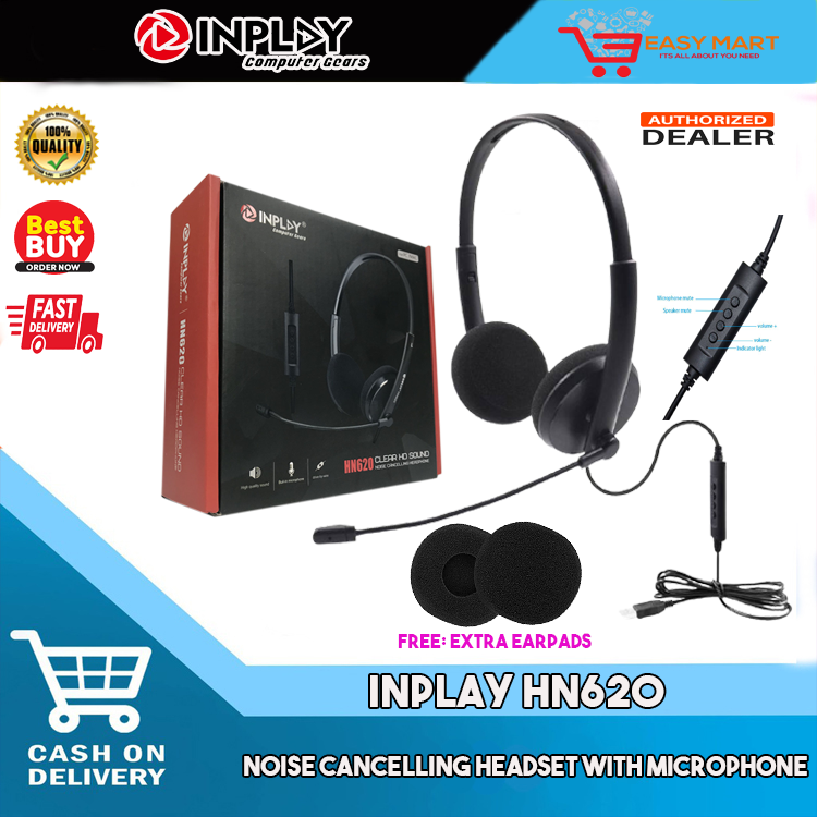 EasyMart Best Buy Inplay HN620 Headset USB Type Noise Cancelling ...