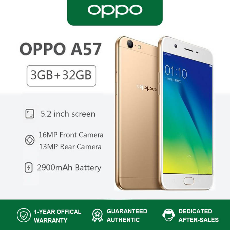 original OPPO A57 mobile phone 3GB+32GB 5.2 inches Qualcomm Snapdragon ...