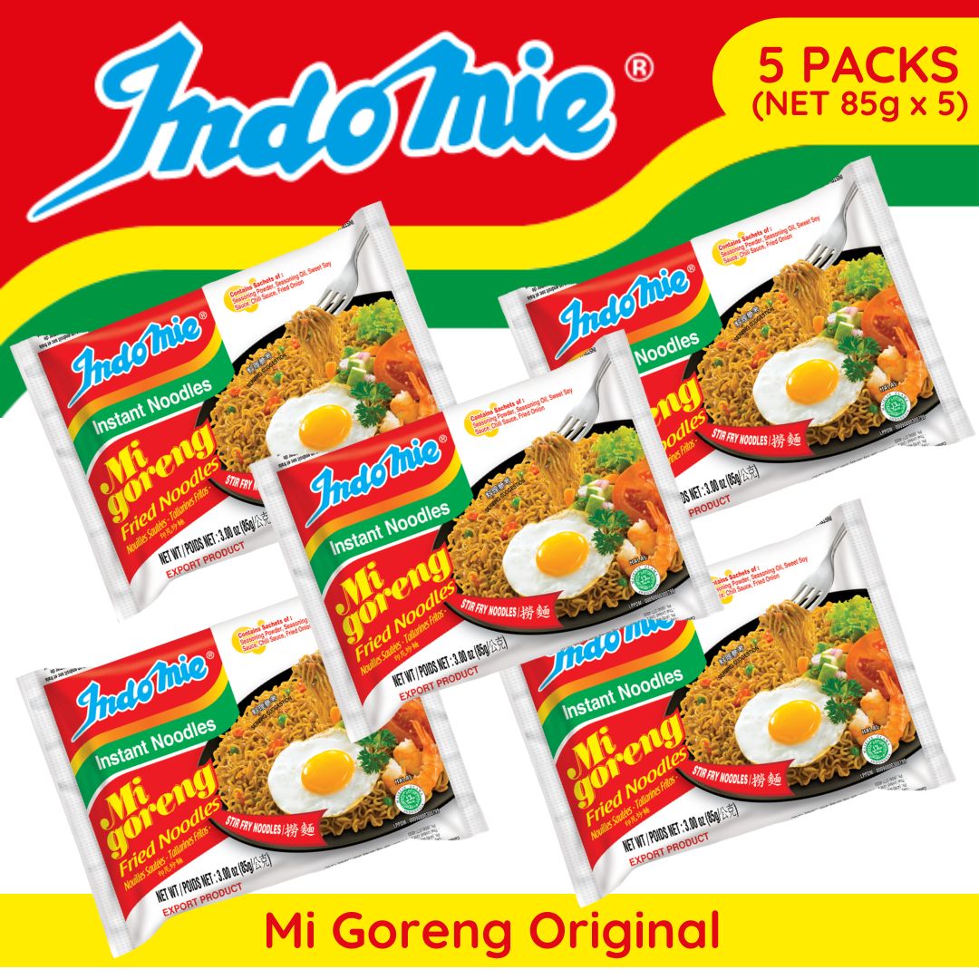 5 Pieces (Net Weight: 85g x 5) of Indomie Mi Goreng Original Flavor ...
