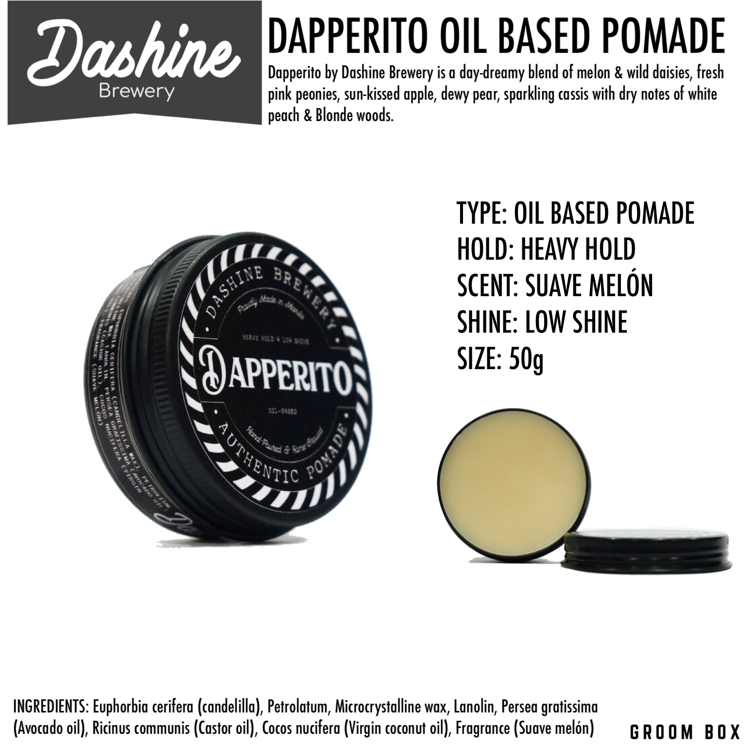 DASHINE Dapperito Oil Based Pomade 50g | Lazada PH