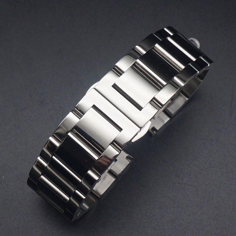 Watch Band Premium Solid Stainless Steel Watch Bracelet Straps Wristband 16mm 18mm 19mm 20mm ...