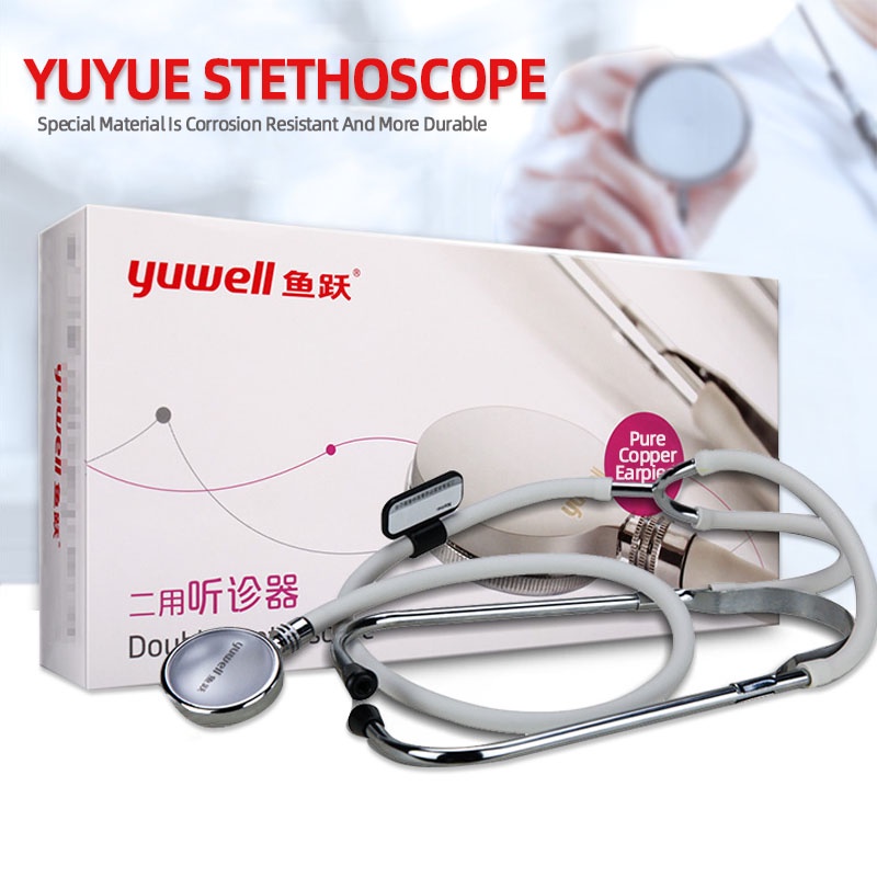 Professional Stethoscope Double Dual Head Single Tube stethoscope set ...