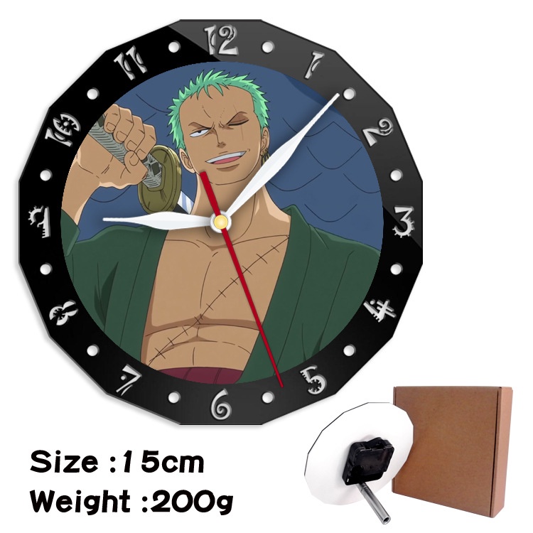♚One Piece Anime Silent Wall Clock Hanging Orasan for bedroom Living ...