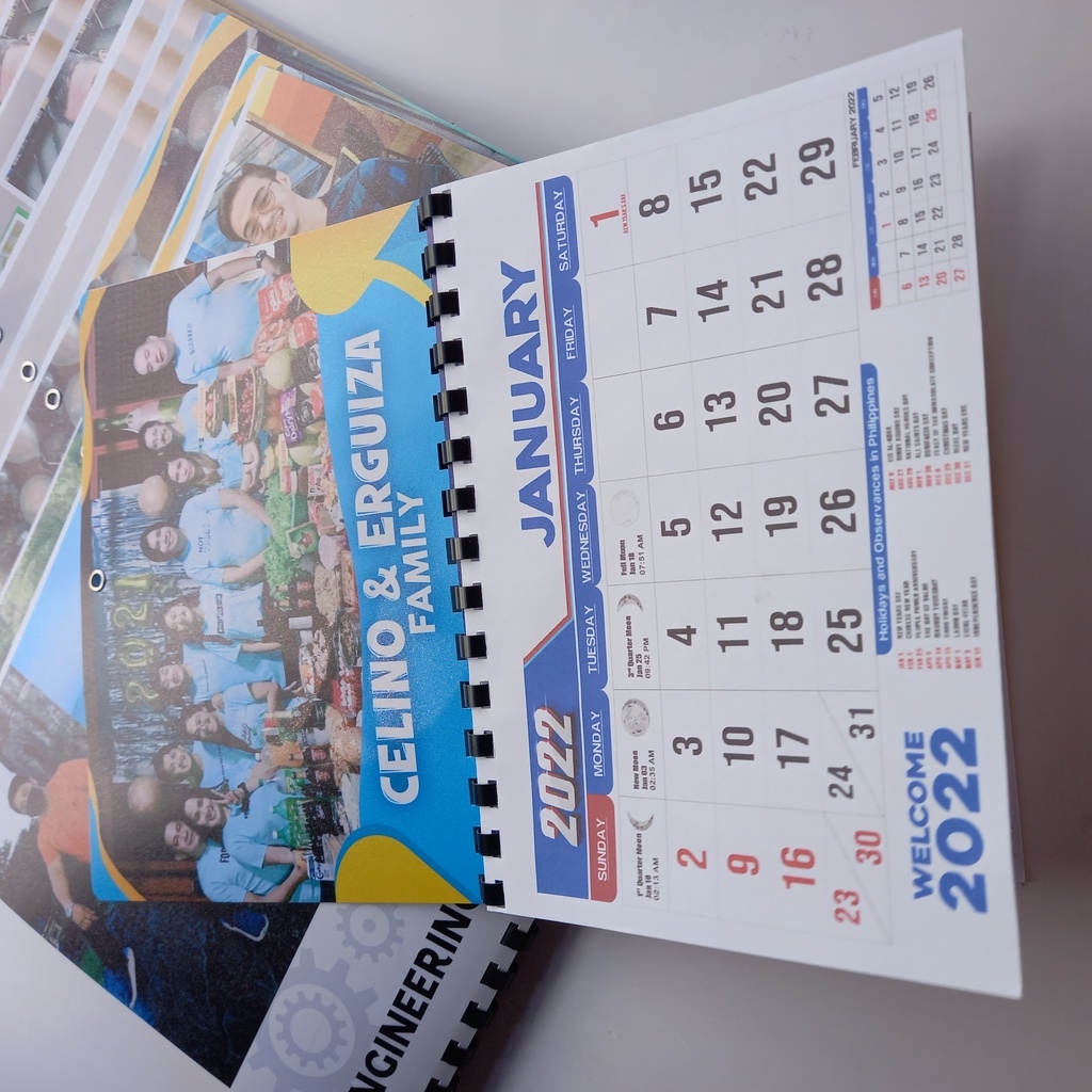 Rosen E Personalized 2022 Calendar A4 Size Flipped Hanging Calendar ...