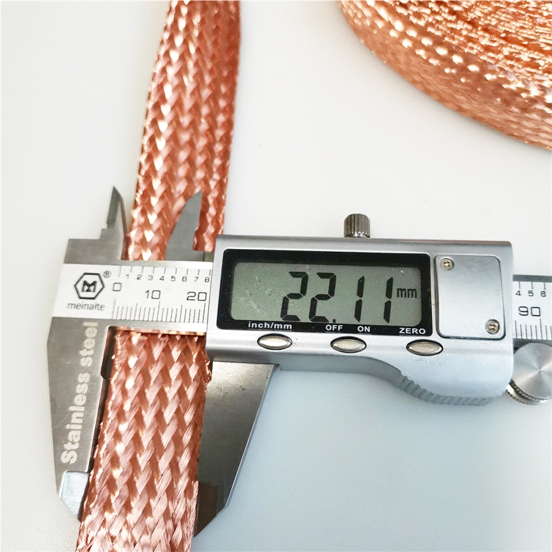 10m 10 square Flat Pure Copper Braid High Flexibility Cable Bare Copper ...