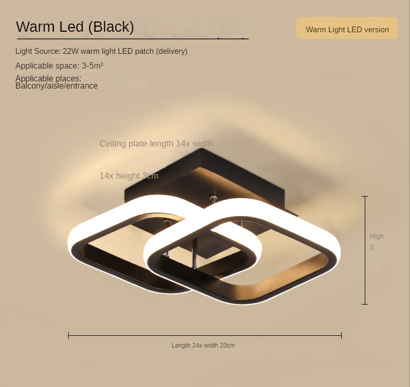Hicken Tricolor Modern Corridor Light Center Light Led Ceiling Light ...