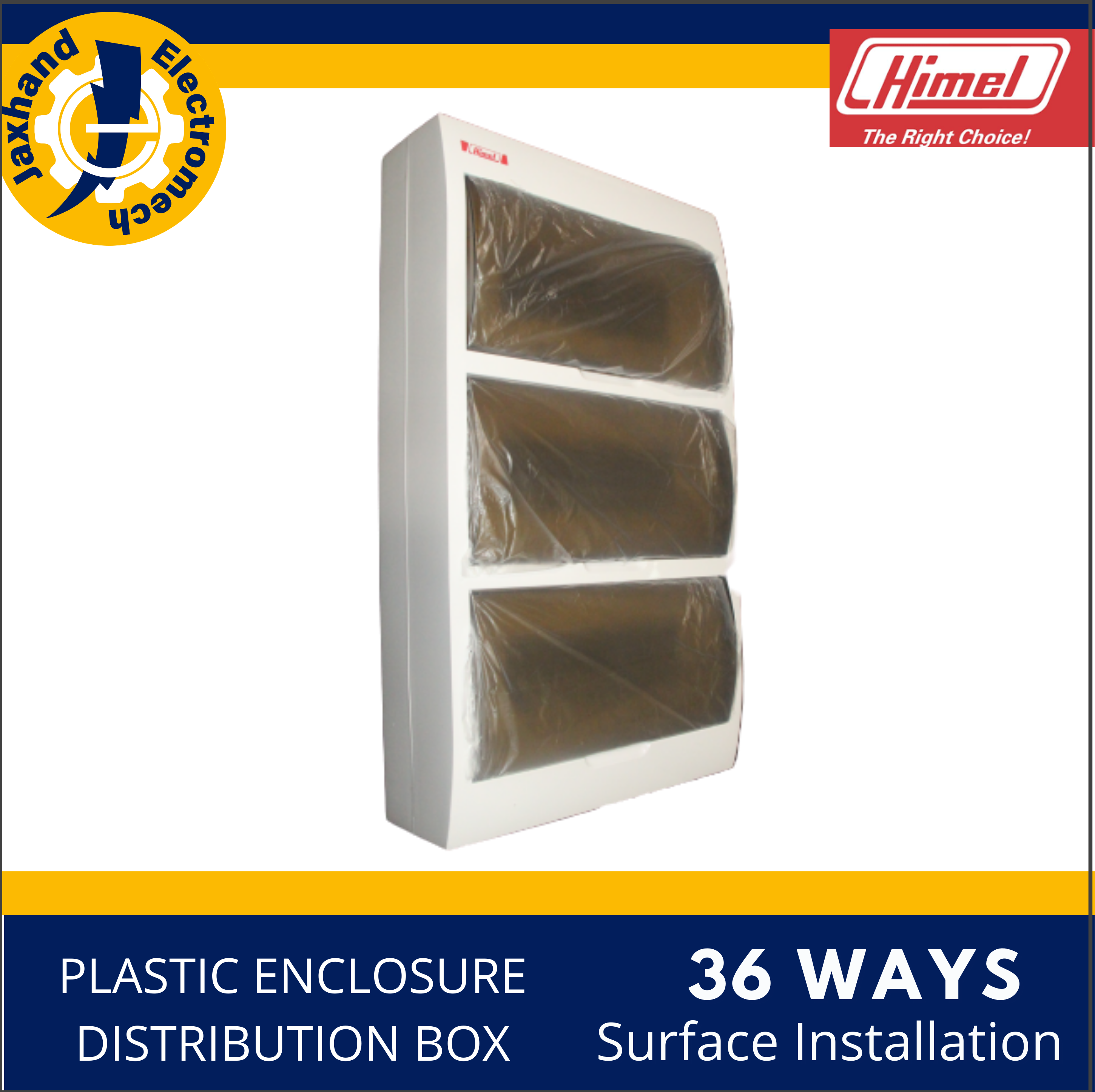 36 WAYS HIMEL PLASTIC ENCLOSURE DISTRIBUTION BOX WITH COMBINATION ...