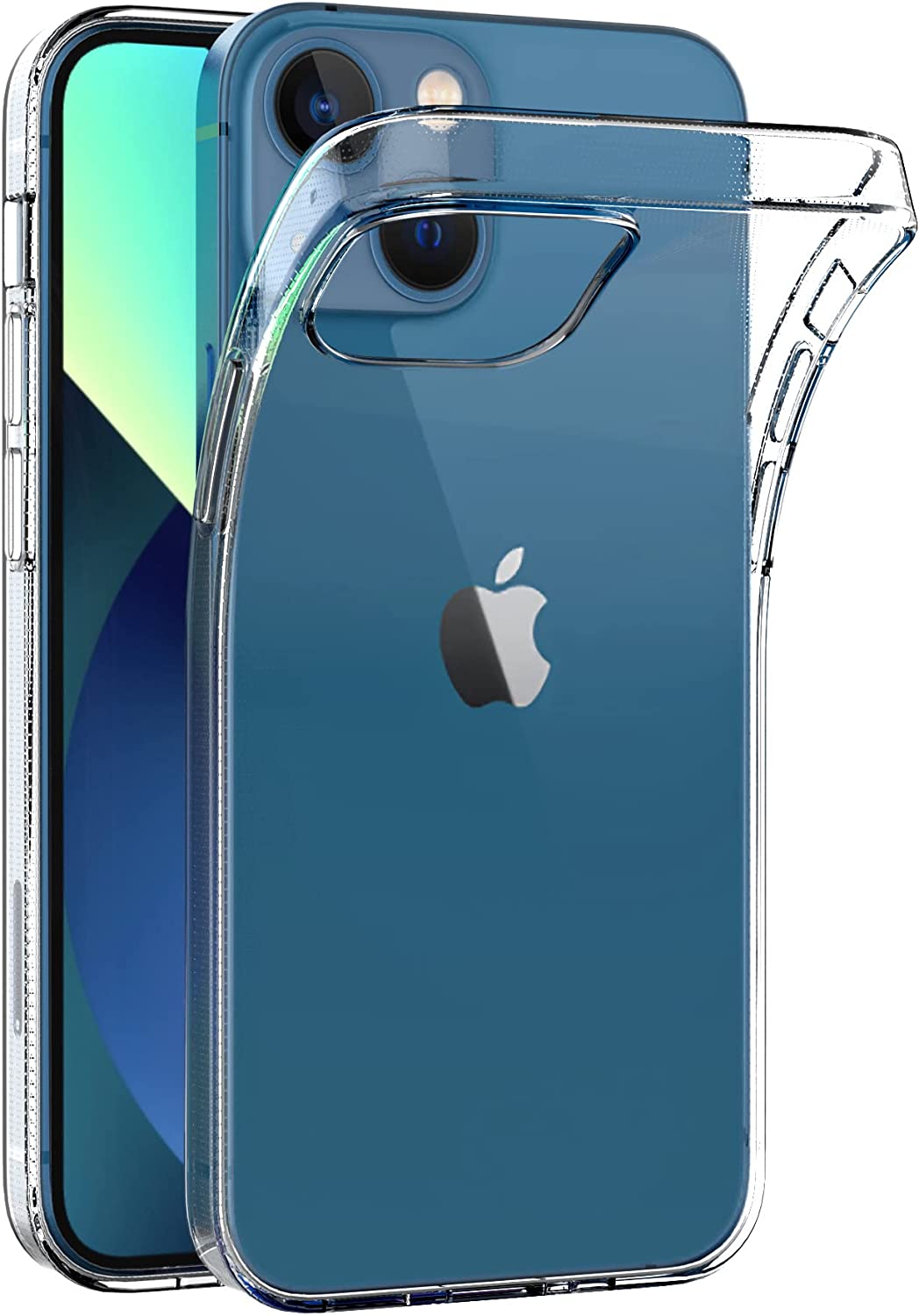 iPhone 13 Mini Case, Ultra Slim Transparent Clear Soft TPU Case Cover ...