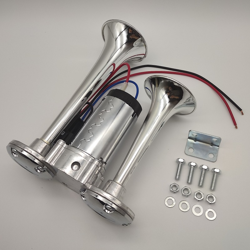 12V Dual Trumpet Car Air Horn with Compressor Kit 600DB Air Horn For ...