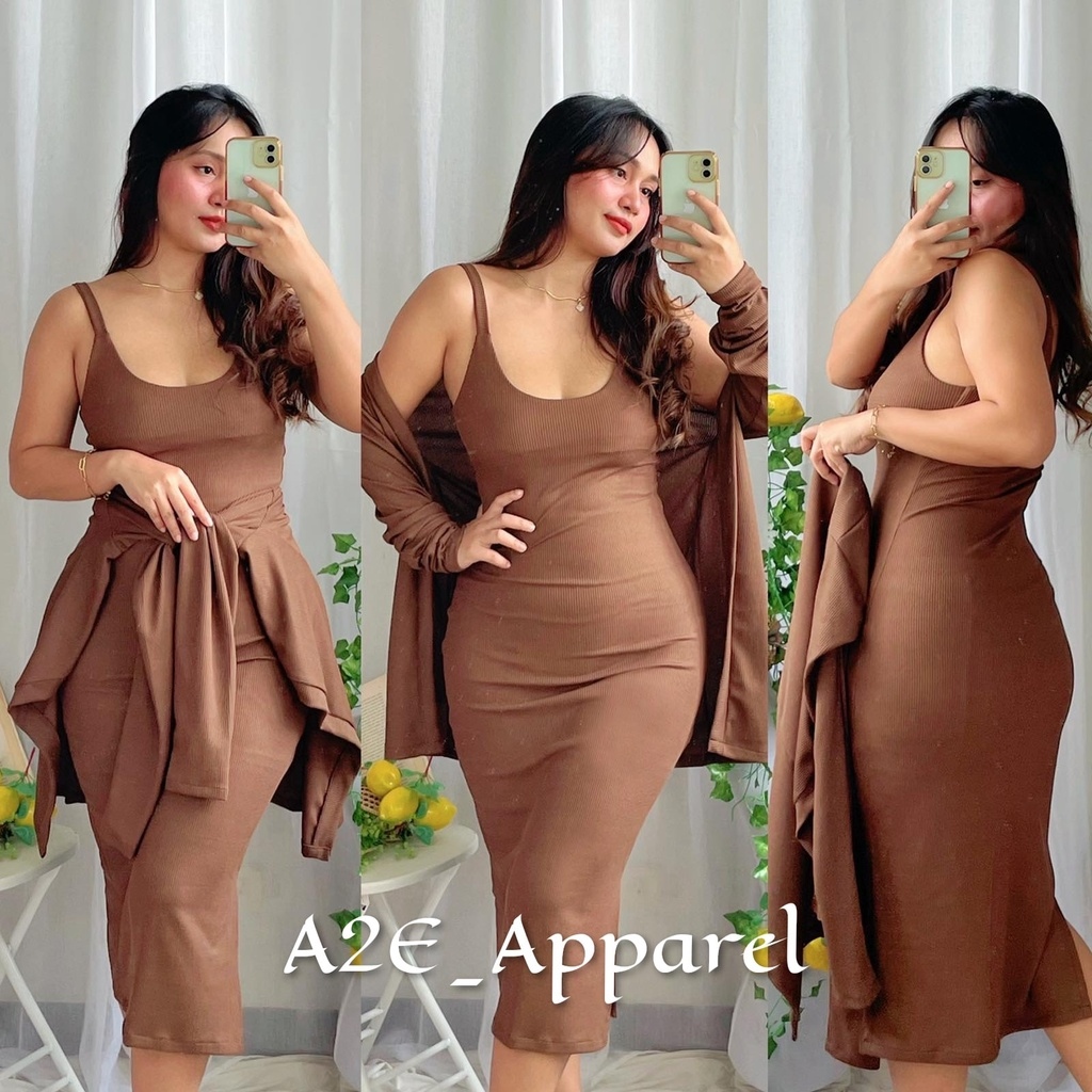 Iyah Bodycon Dress Fitted with Blazer | Lazada PH