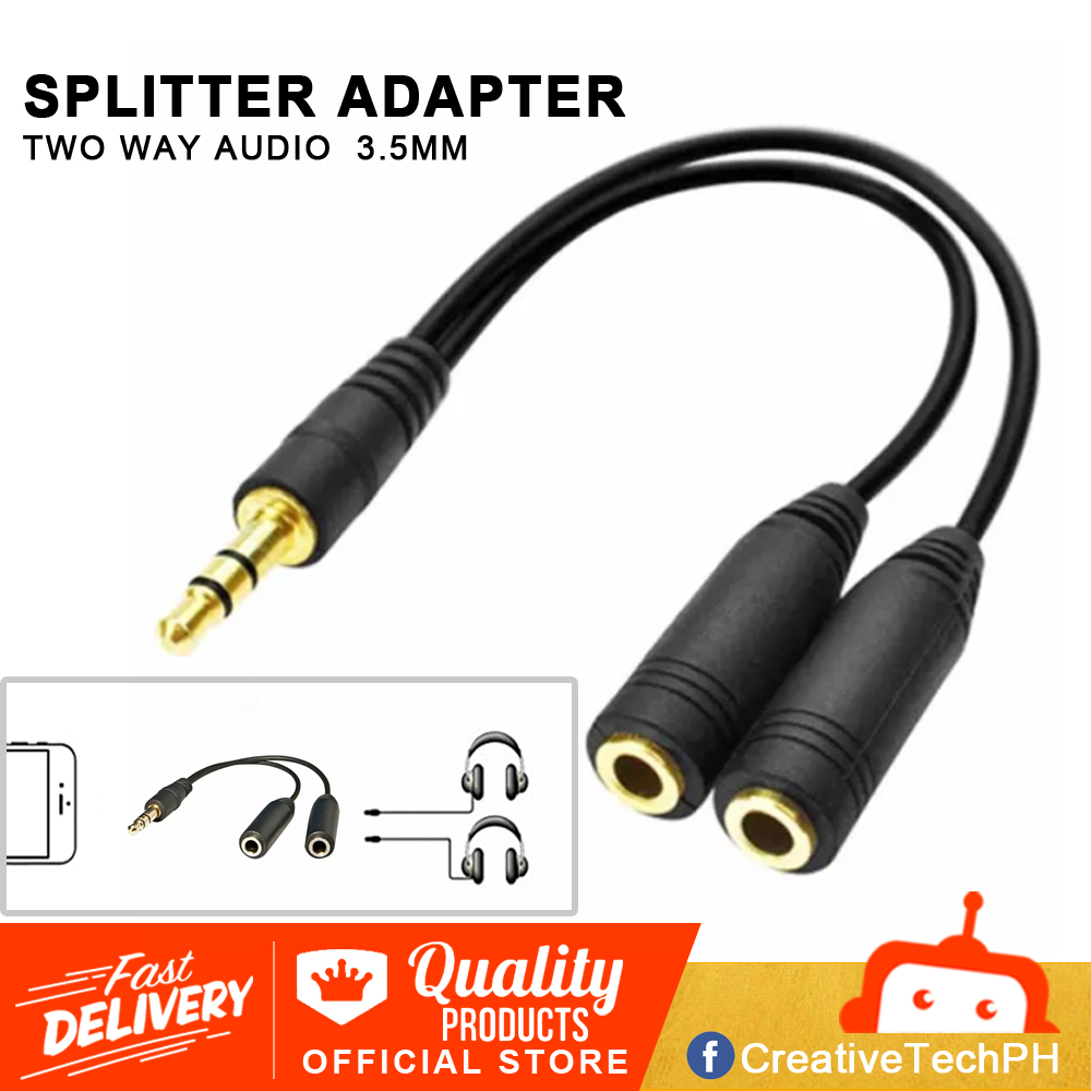 Splitter Adapter Two Way Audio 3.5mm | Lazada PH