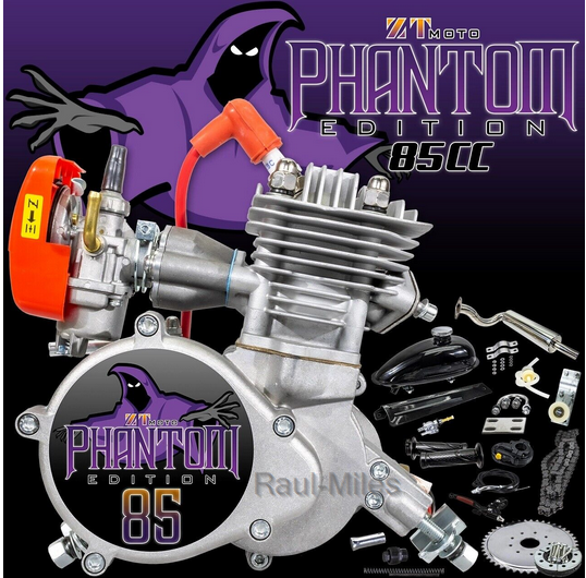 Phantom 85 (ZT MOTO) - Complete 52mm Bore 2 Stroke Motorized Bicycle ...