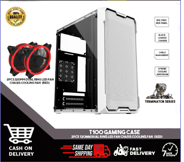 EmartPH KEYTECH T100 TEMPERED GLASS Side MESH Front panel, 2PCS GSTORM ...